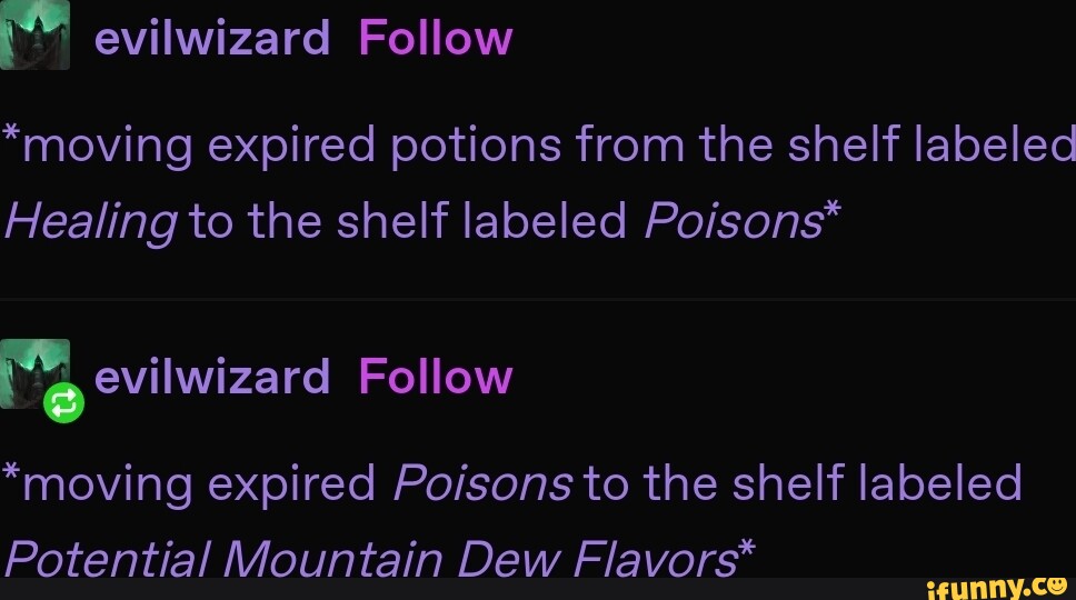 *moving expired potions from the shelf labeled Healing to the shelf ...