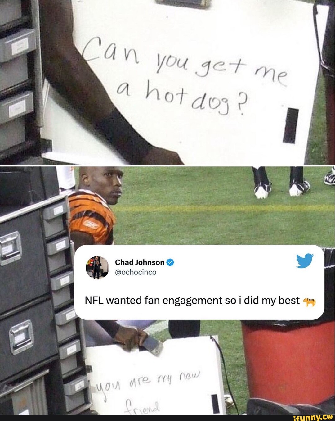 Chad NFL wanted fan engagement so i did my best - iFunny