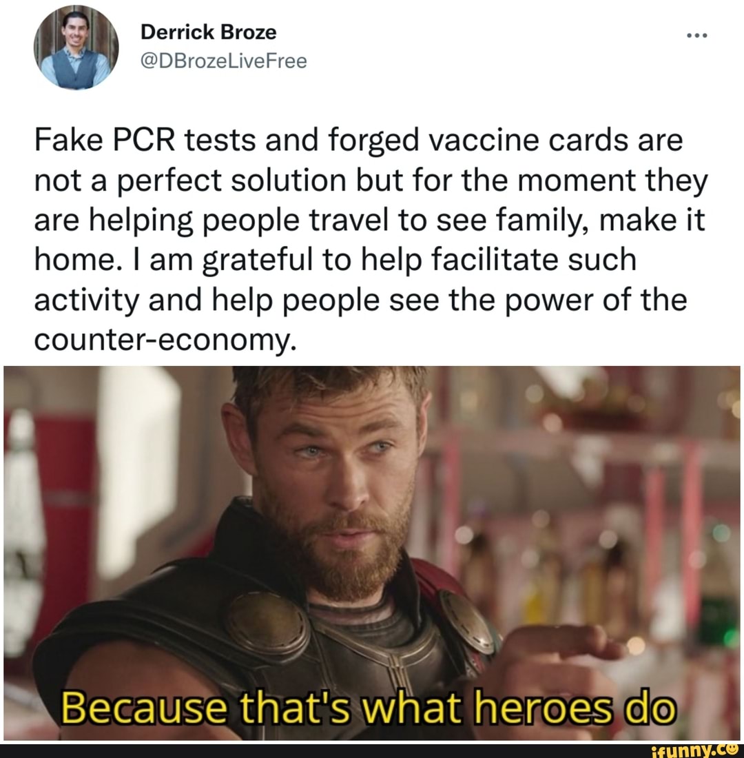 Fake PCR tests and forged vaccine cards are not a perfect solution but ...