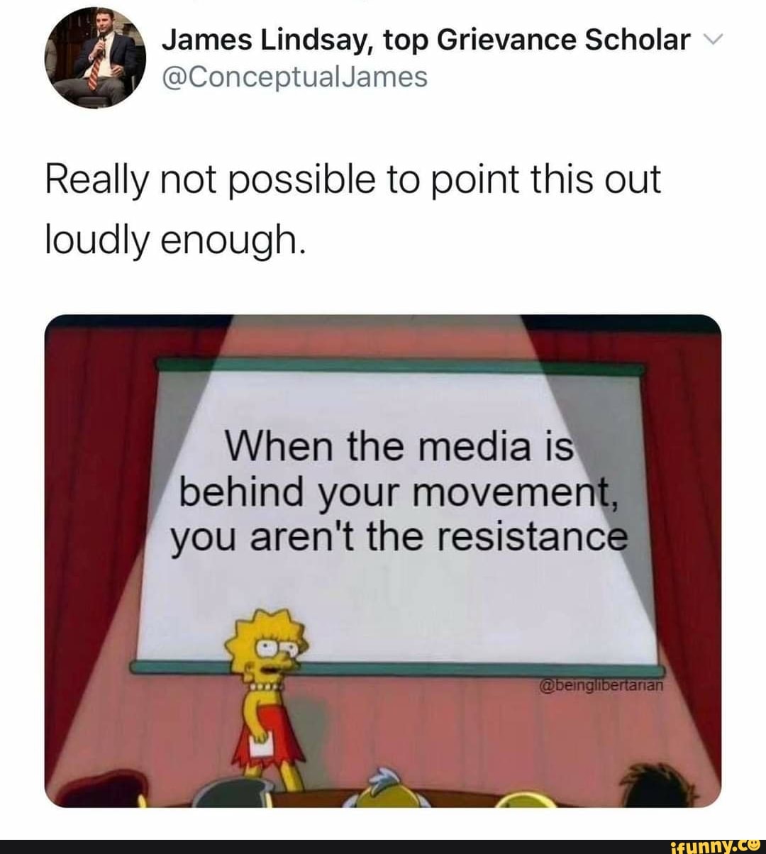 Really not possible to point this out loudly enough. \ James Lindsay ...