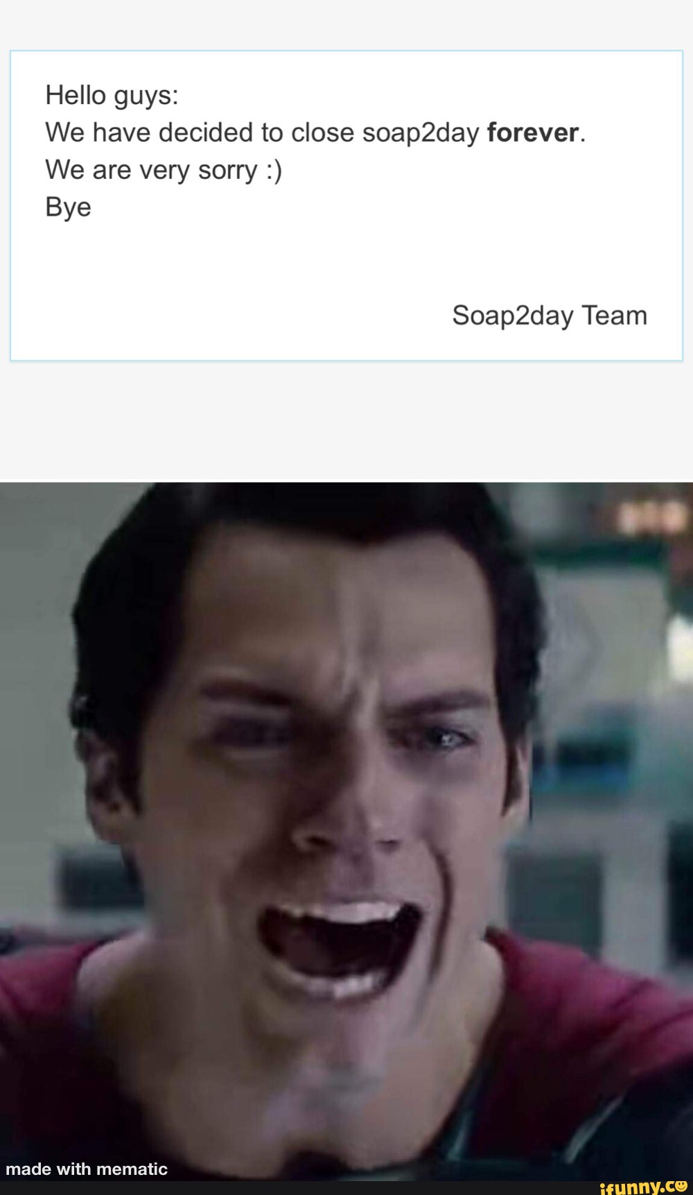 Hello guys: We have decided to close soap2day forever. We are very ...