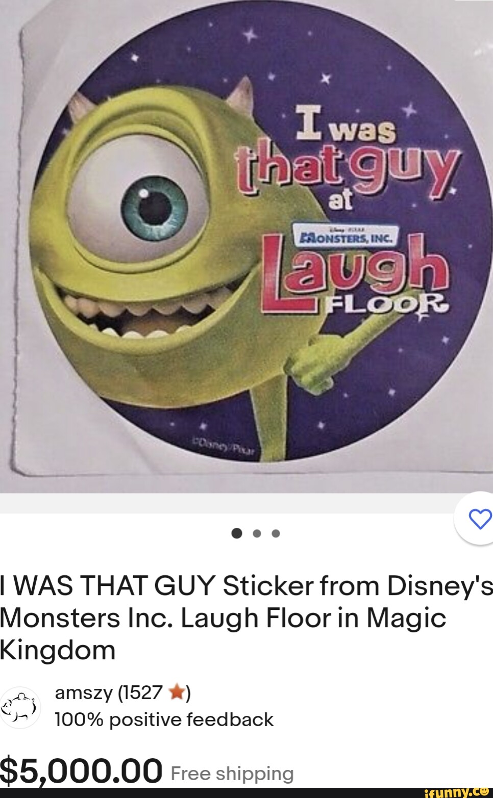 I WAS THAT GUY Sticker from Disney's Monsters Inc. Laugh Floor in Magic ...