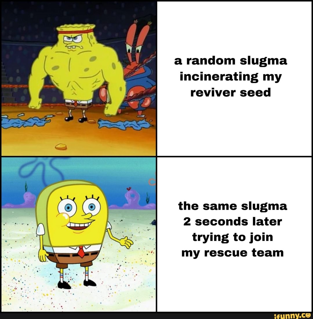 A random slugma incinerating my reviver seed the same slugma 2 seconds ...