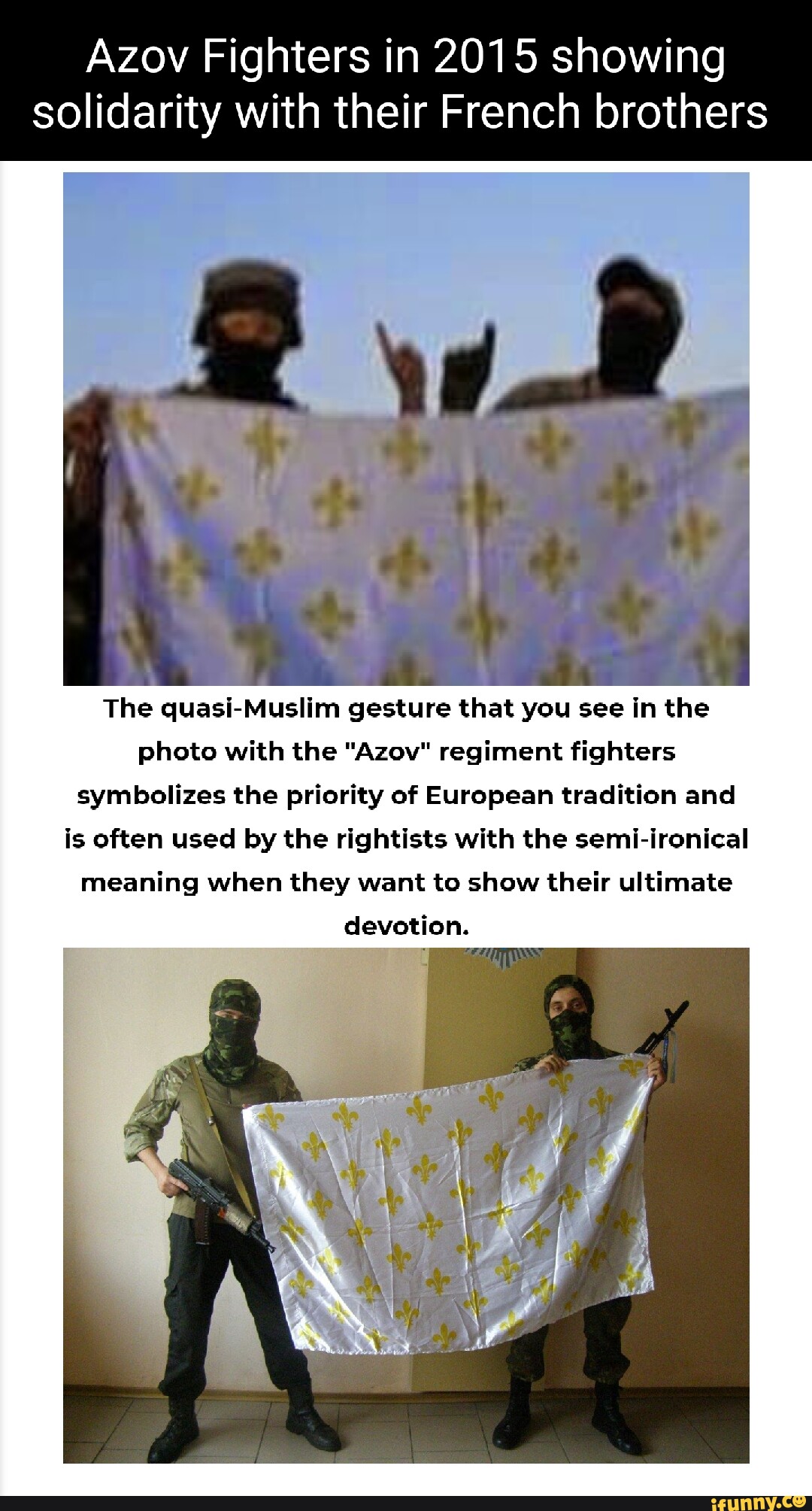 Azov Fighters in 2015 showing solidarity with their French brothers The ...
