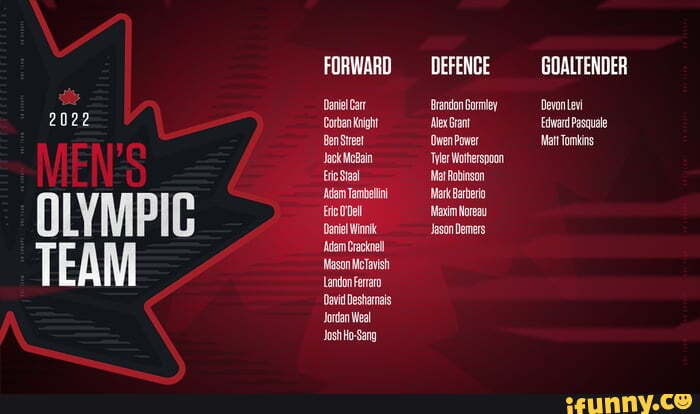 2022 OLYMPIC TEAM FORWARD Daniel arr Cortan Kright Ben Seet Jack Mefain ...