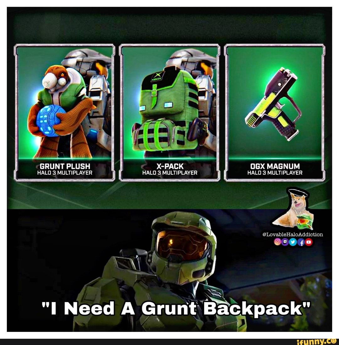 GRUNT PLUSH X-PACK OGX MAGNUM HALO 3 MULTIPLAYER IPLAYER, HALO 3 ...