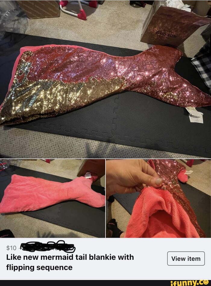 $10 Like new mermaid tail blankie with View item I flipping sequence ...