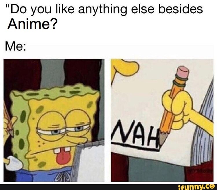 "Do you like anything else besides Anime? - iFunny