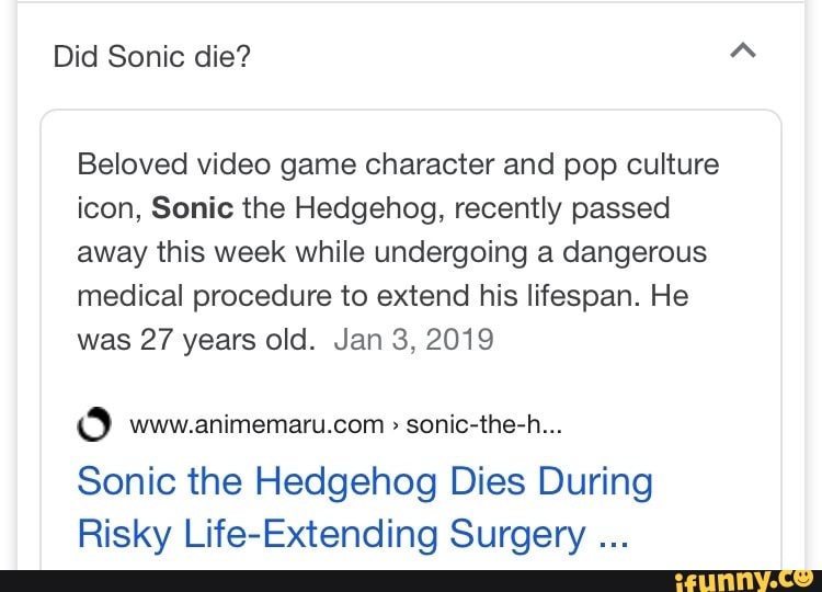 Did Sonic die? Beloved video game character and pop culture icon, Sonic ...