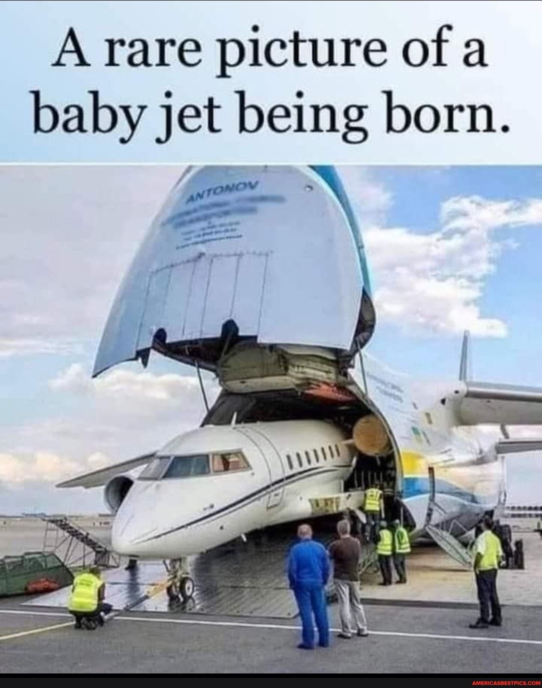 A rare picture of a baby jet being born. - America’s best pics and videos