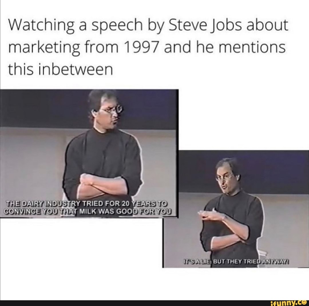Steve Jobs - Watching a speech by Steve Jobs about marketing from 1997 ...