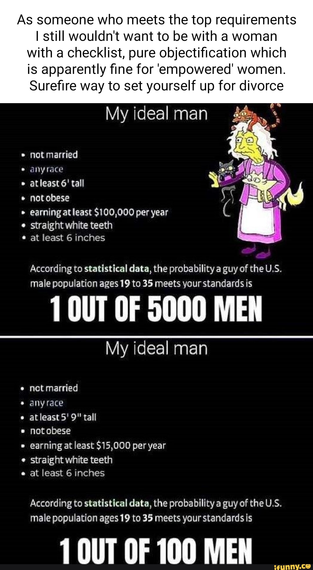 As someone who meets the top requirements I still wouldn't want to be ...