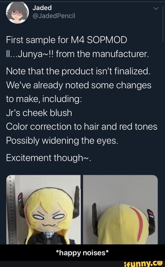 First sample for M4 SOPMOD II..,Junya~!! from the manufacturer. Note ...