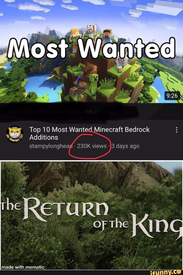 Most Wa nted Top 10 Most Wanted Minecraft Bedrock Additions ...