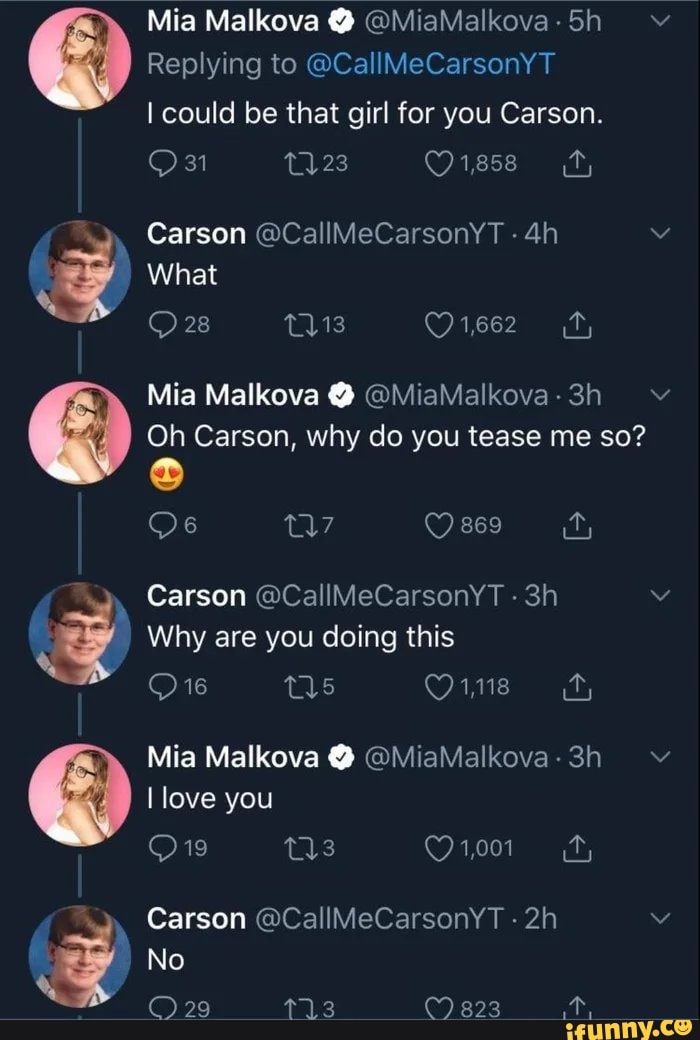 Replying to @CallMeCarsonYT I could be that girl for you Carson. Oh ...