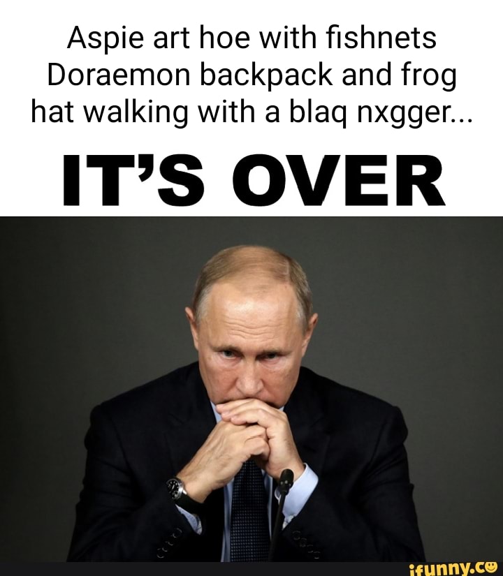 Aspie art hoe with fishnets Doraemon backpack and frog hat walking with ...