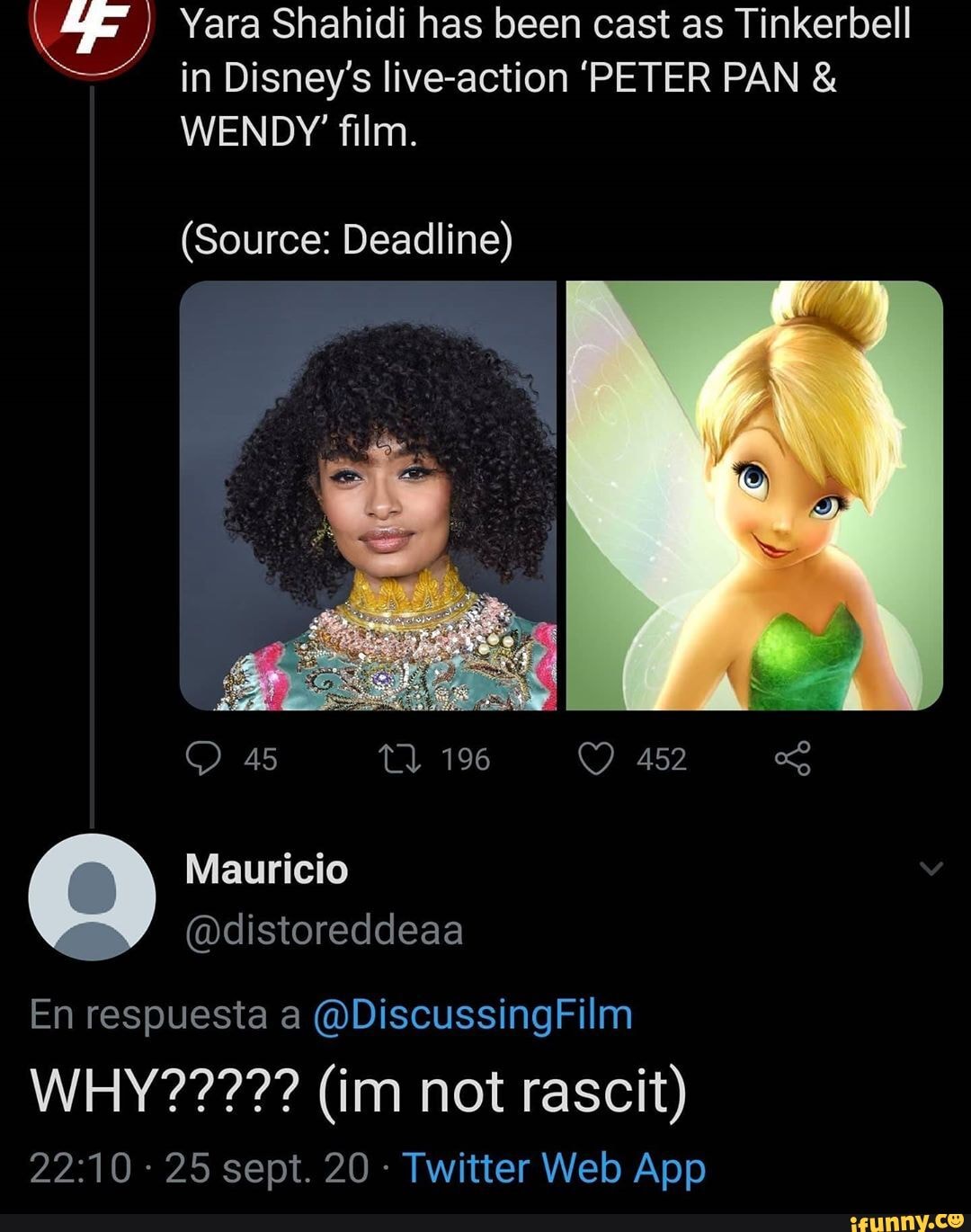 \ Yara Shahidi has been cast as Tinkerbell in Disney's live-action ...