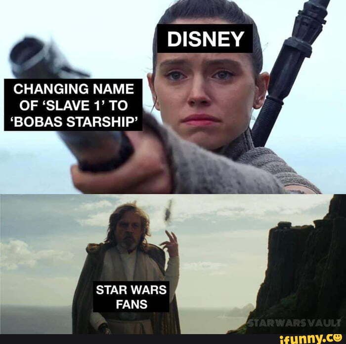 DISNEY CHANGING NAME OF 'SLAVE 1' TO 'BOBAS STARSHIP' STAR WARS FANS ...