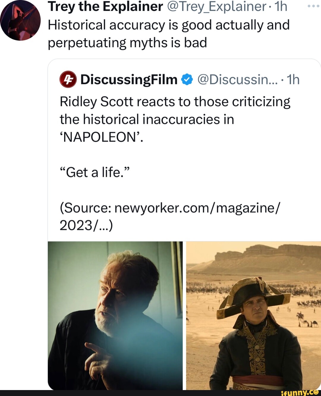 Trey the Explainer @Trey_Explainer: th Historical accuracy is good actually and perpetuating ...