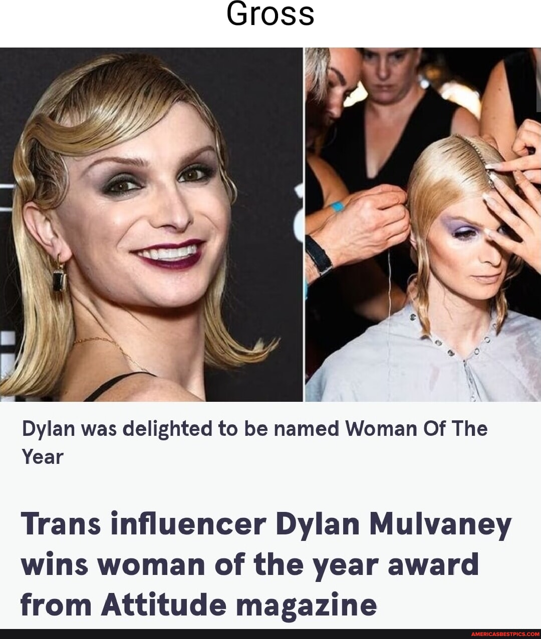 Ross Dylan was delighted to be named Woman Of The Year Trans influencer ...