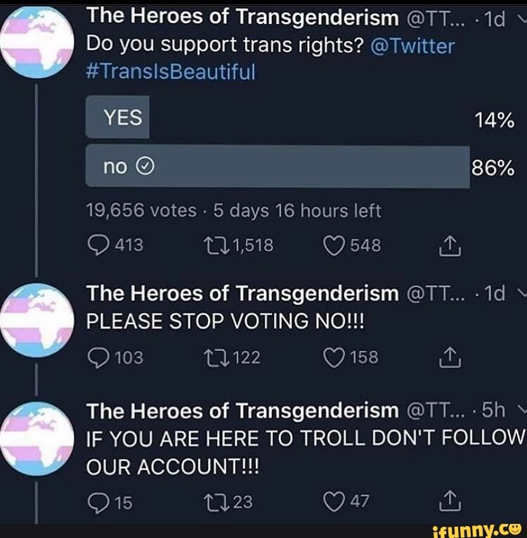 The Heroes of Transgenderism @TT... Do you support trans rights ...