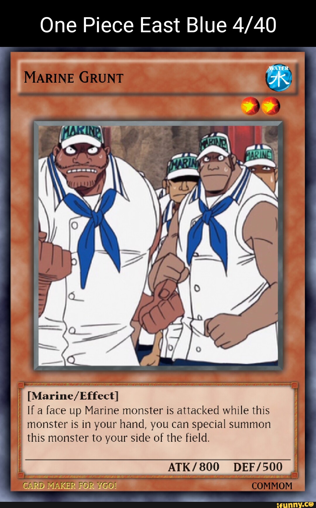 One Piece East Blue 2) MARINE GRUNT I AN I Effect] If a face up Marine ...