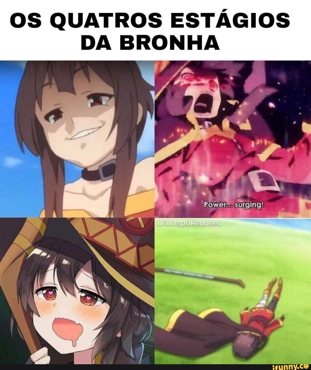 OS QUATROS ESTÁGIOS DA BRONHA - iFunny Brazil