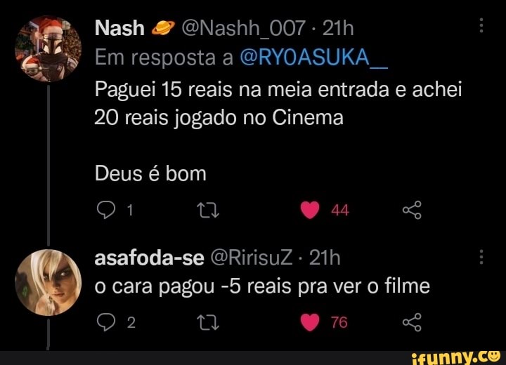 Nash ENashh 007- Em resposta a GRYOASUKA Paguei 15 reais na meia ... Nash ENashh 007- Em resposta a GRYOASUKA Paguei 15 reais na meia ...