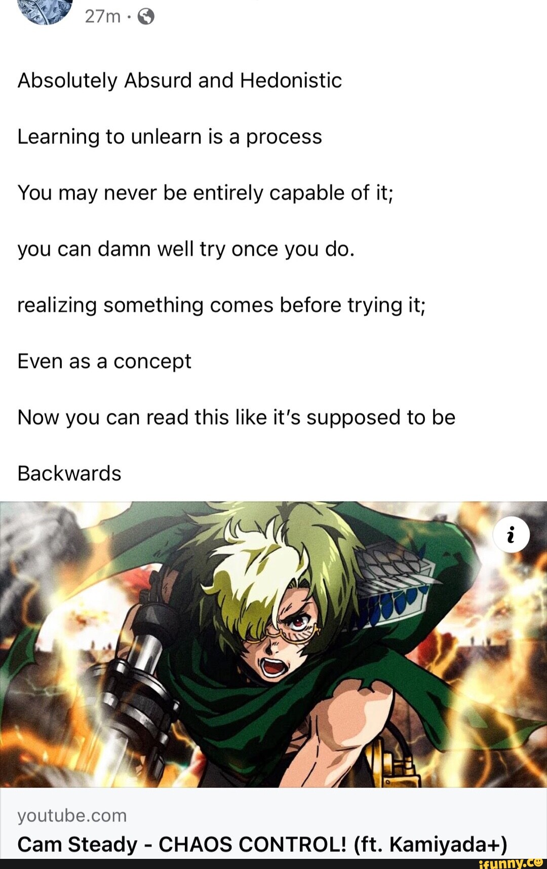 Absolutely Absurd and Hedonistic Learning to unlearn is a process You ...