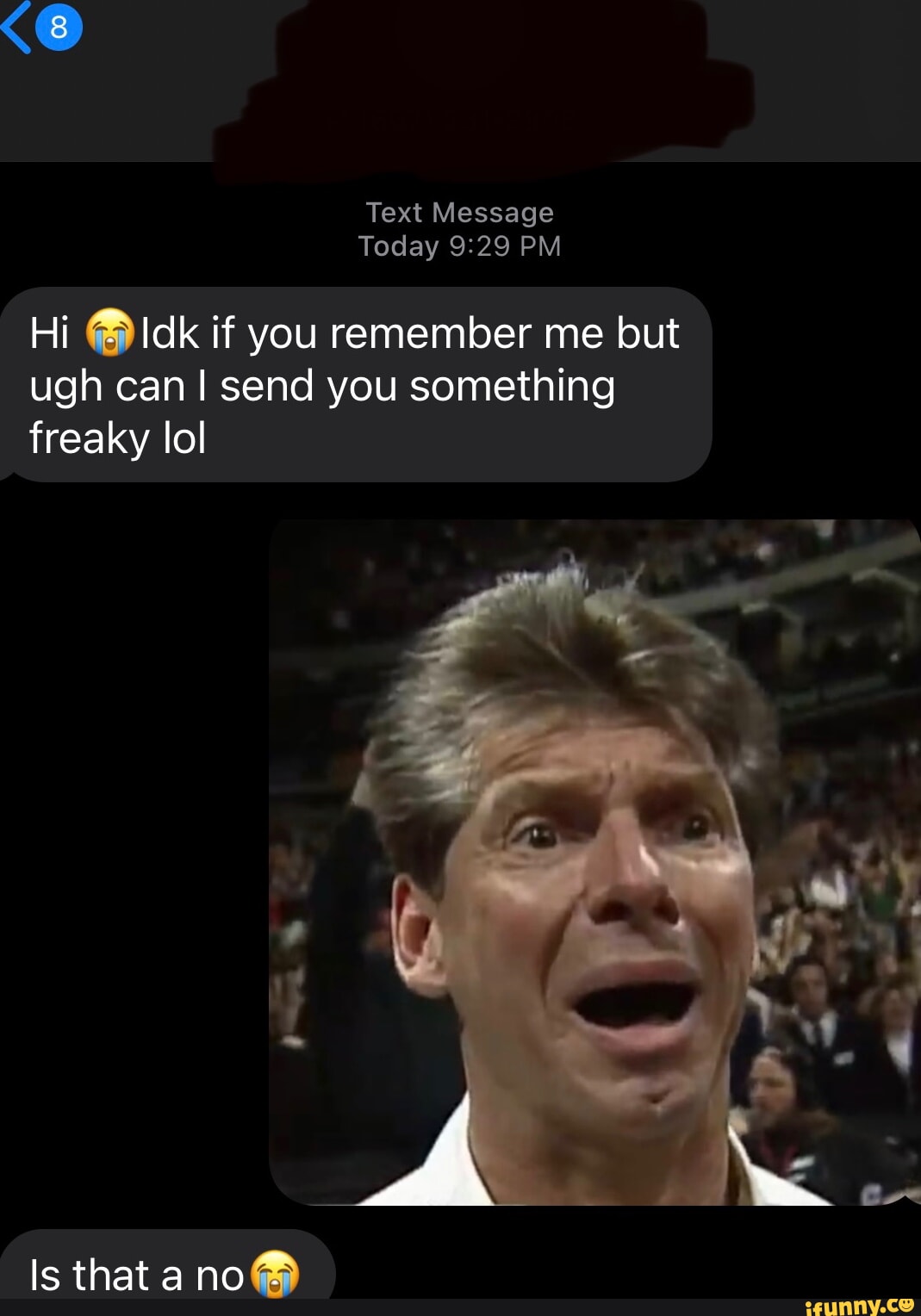 Text Message Today PM Hi @s) Idk if you remember me but ugh can I send ...