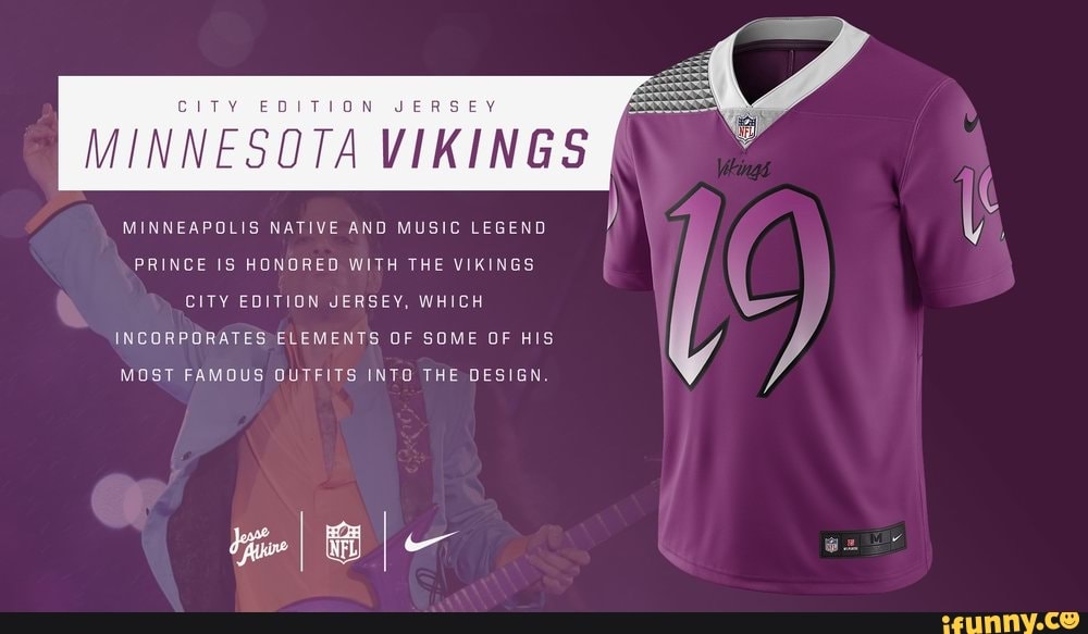 CITY EDITION MINNESOTA VIKINGS JERSEY MINNEAPOLIS NATIVE AND MUSIC ...