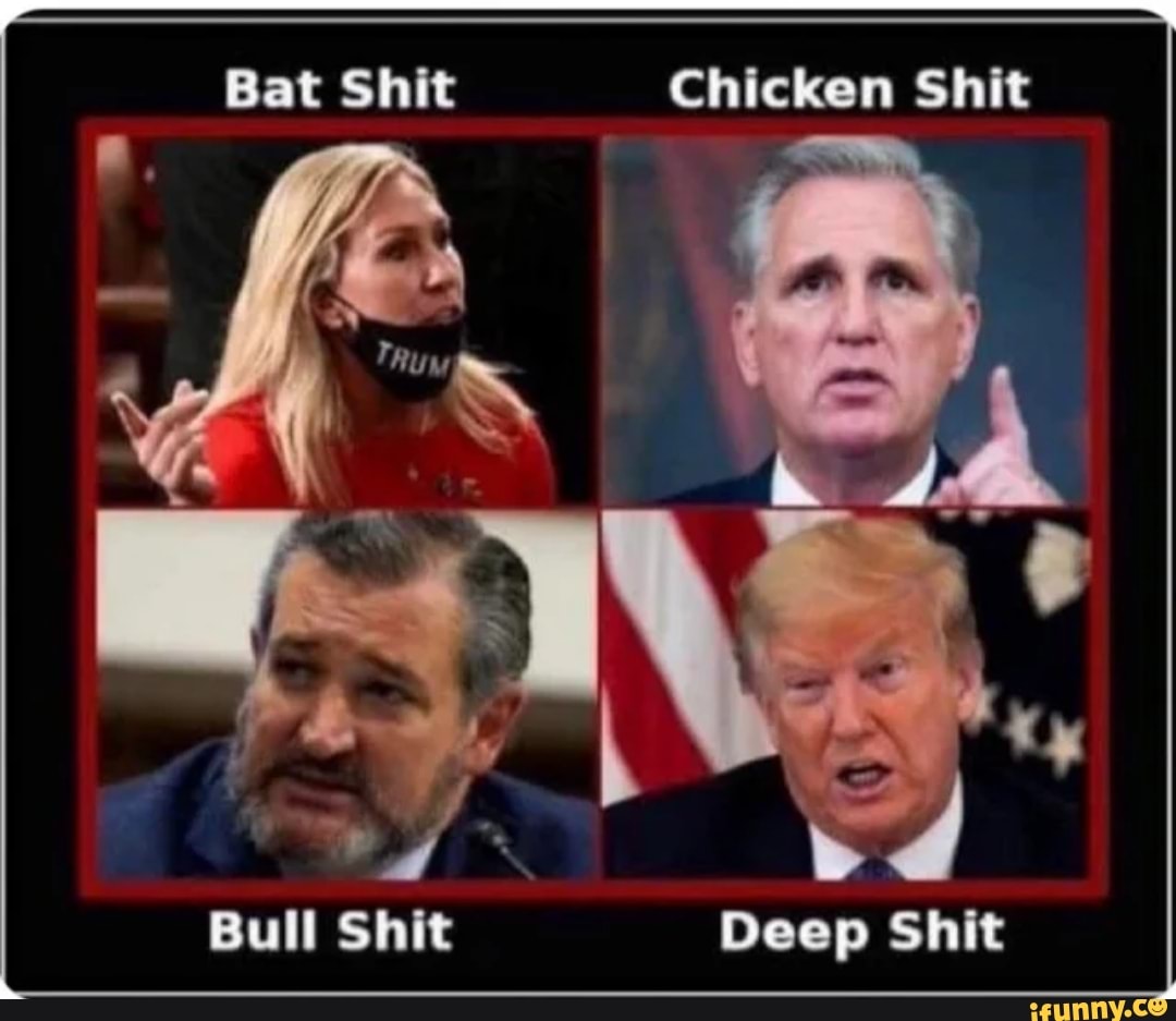 Bat Shit Chicken Shit Bull Shit Deep Shit - iFunny