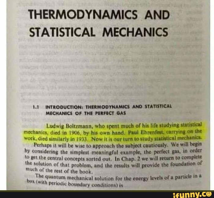 THERMODYNAMICS AND STATISTICAL MECHANICS INTRODUCTION: THERMODYNAMICS ...