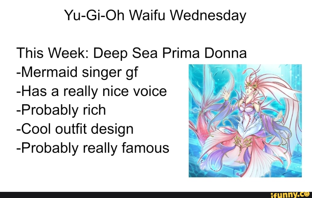 This Week: Deep Sea Prima Donna -Mermaid singer of -Has a really nice ...