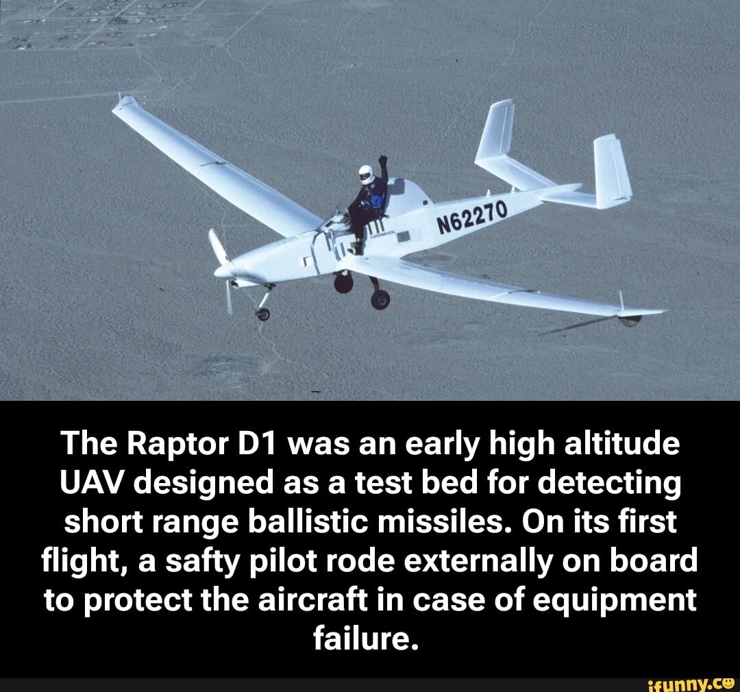 The Raptor was an early high altitude UAV designed as a test bed for ...