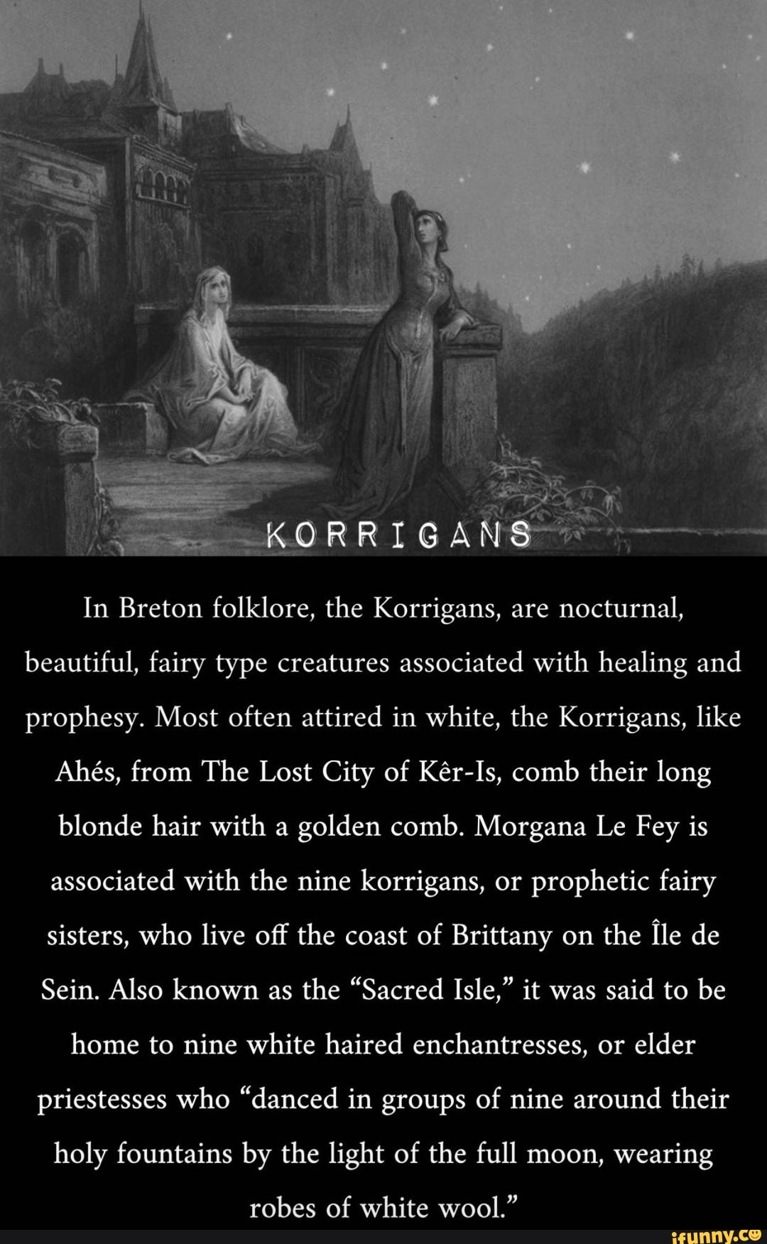KORRIGA In Breton folklore, the Korrigans, are nocturnal, beautiful ...