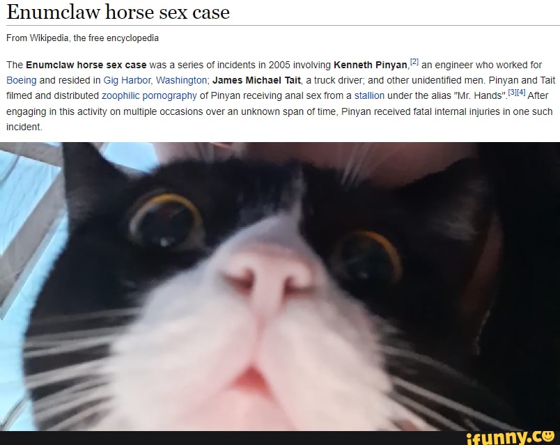 Enumclaw horse sex case From Wikipedia, the free encyclopedia The ...