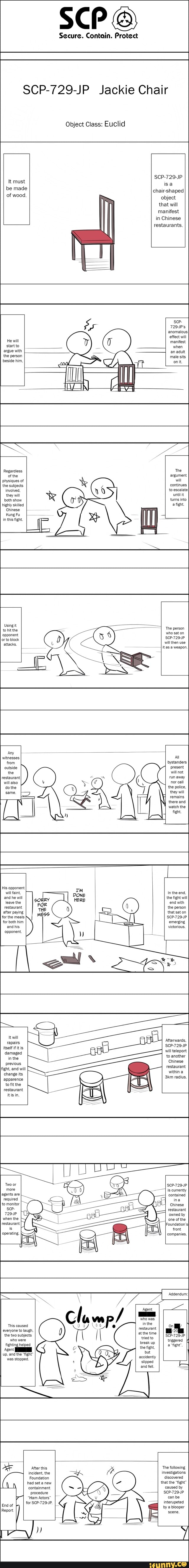 SCP Secure. Contain. Protect SCP-729-JP Jackie Chair Object Class: Euclid SCP-729-JP It must isa ...