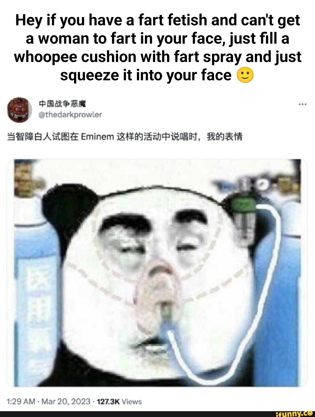 Hey if you have a fart fetish and can't get a woman to fart in your ...