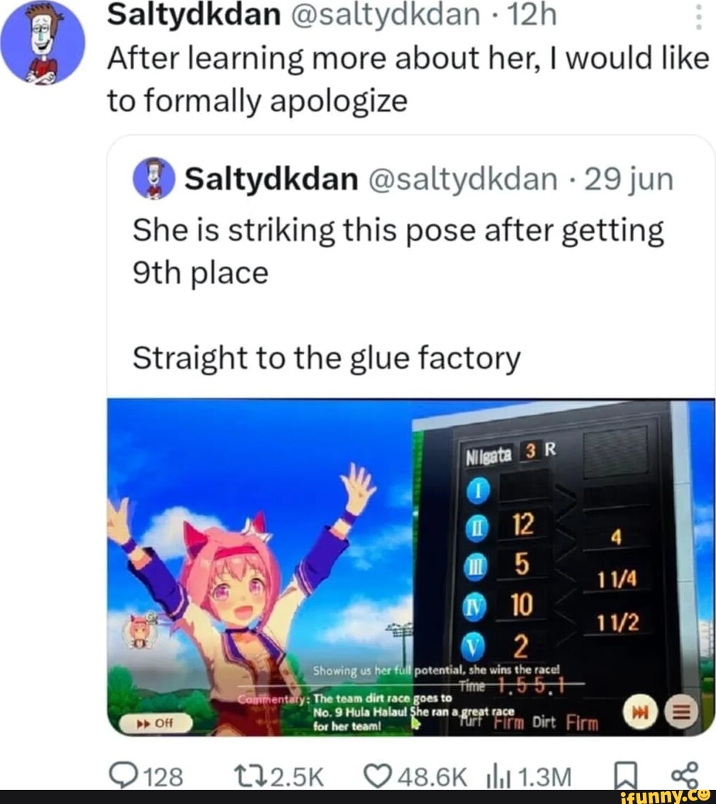 Saltydkdan @saltydkdan After learning more about her, I would like to ...