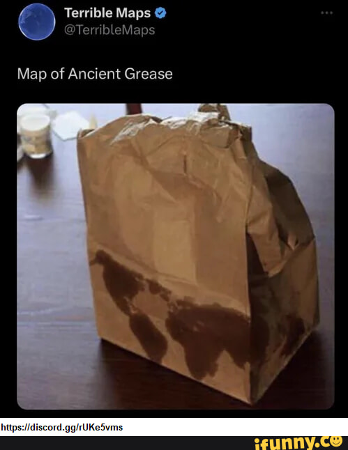 Terrible Maps @ Map of Ancient Grease - iFunny