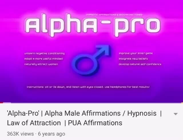 'Alpha-Pro I Alpha Male Affirmations Hypnosis I = Law of Attraction I ...