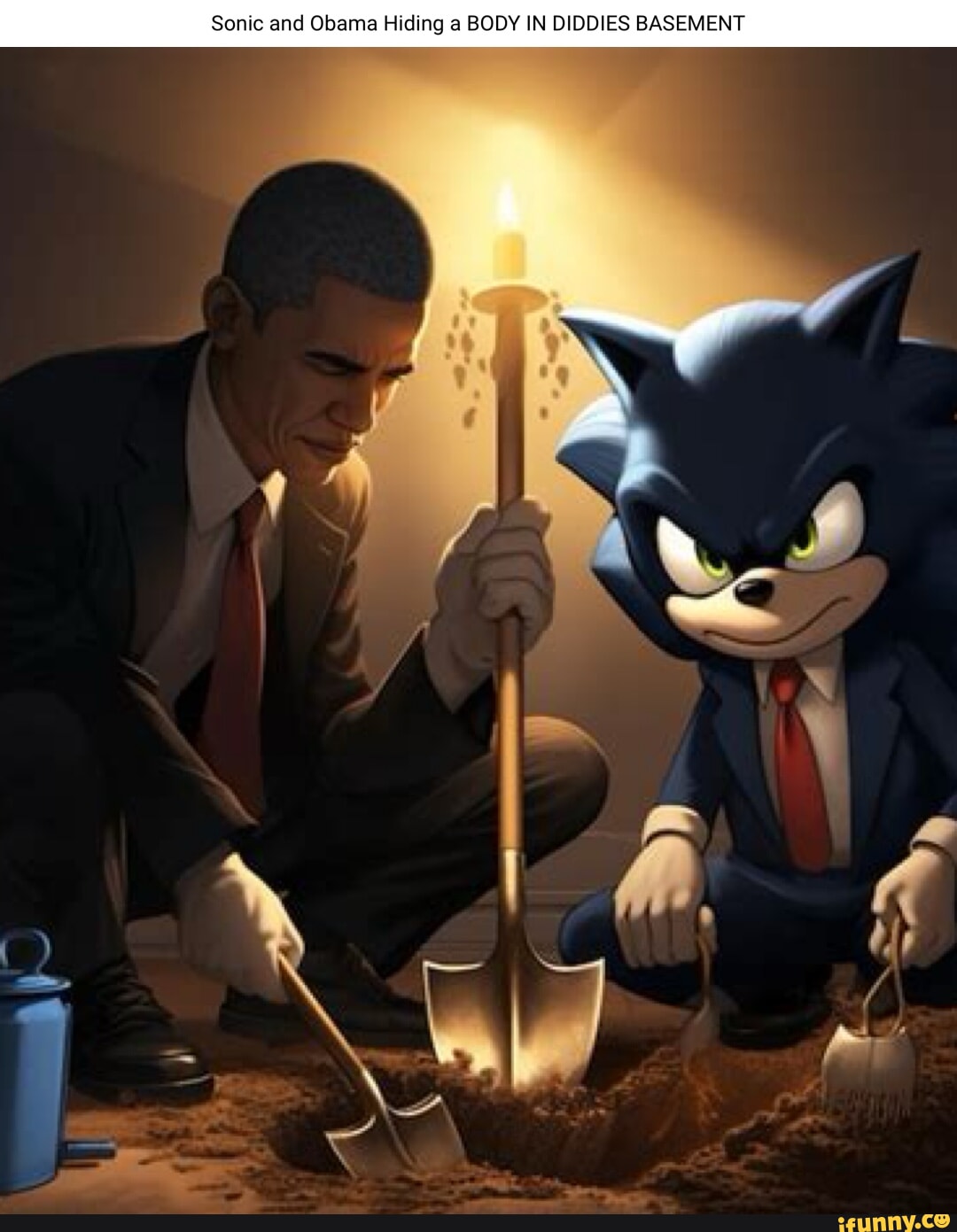 Sonic and Obama Hiding a BODY IN DIDDIES BASEMENT - iFunny
