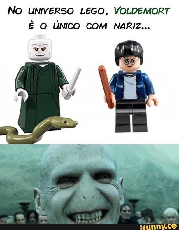 NO UNIVERSO LEGO, VOLDEMORT É O ÚNICO COM NARIZ... - iFunny Brazil
