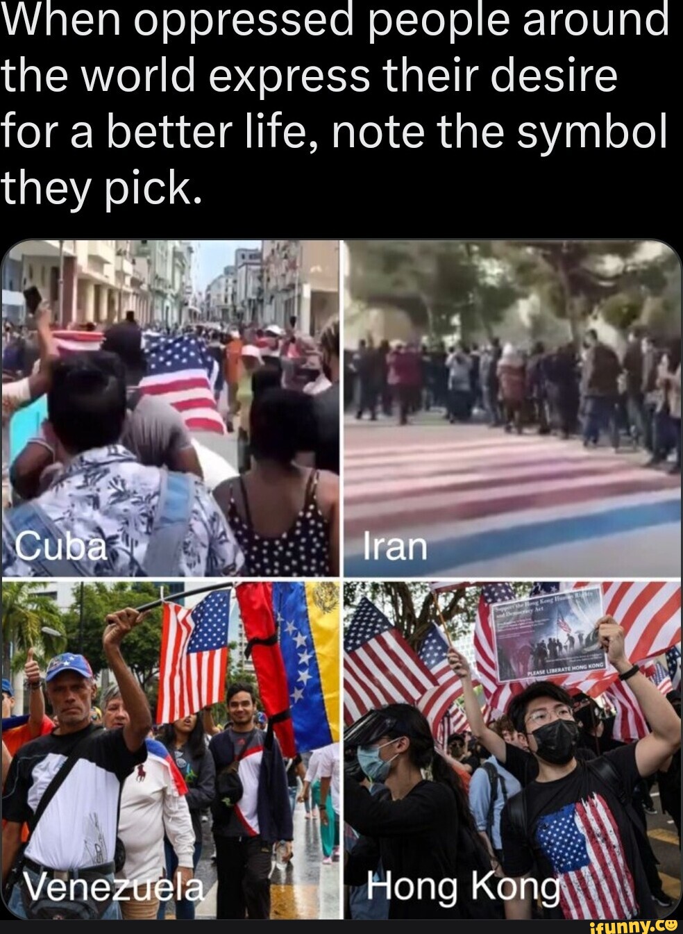 When oppressed people around the world express their desire for a ...