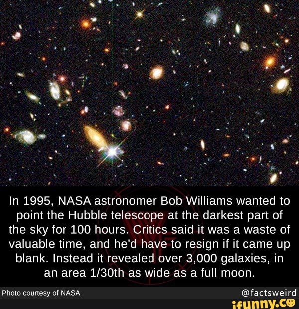 In 1995, NASA astronomer Bob Williams wanted to point the Hubble ...
