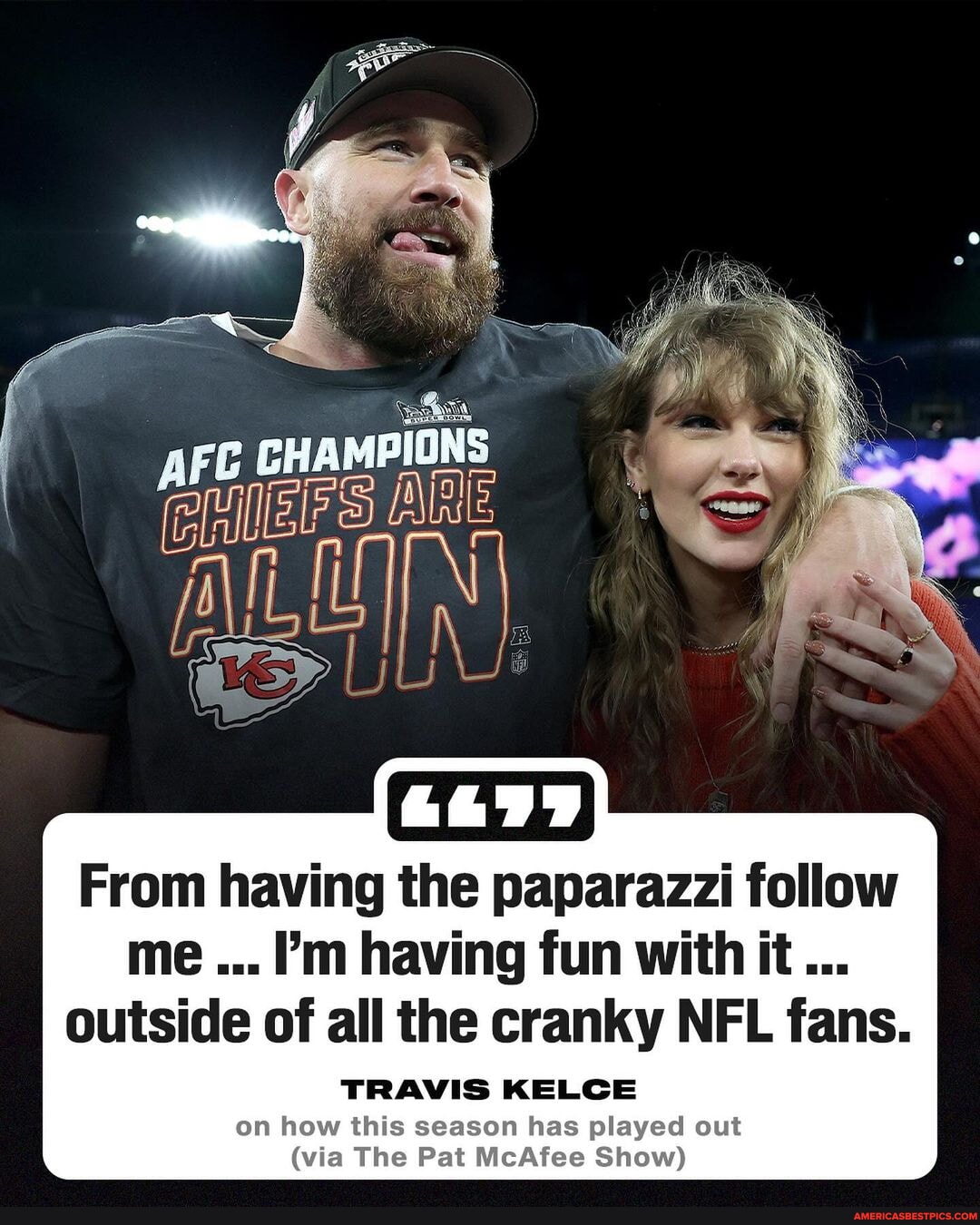 Travis Kelce is getting used to all the fame 😂 (via @patmcafeeshow ...