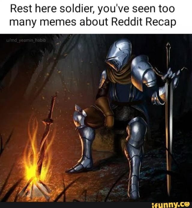 Rest here soldier, you've seen too many memes about Reddit Recap - iFunny