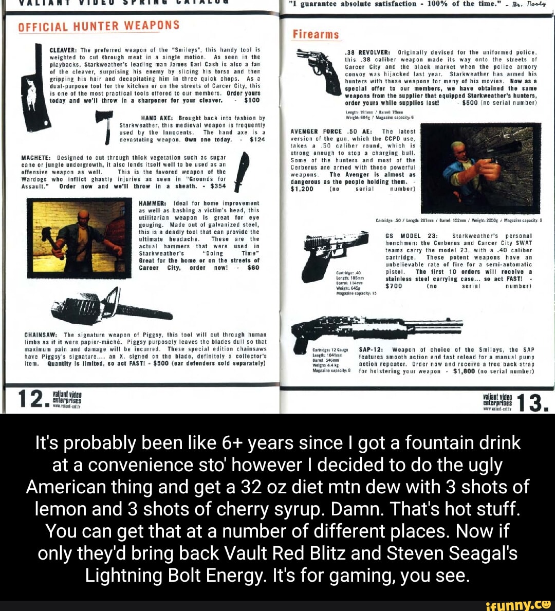 OFFICIAL HUNTER WEAPONS abselute 100% of the I Firearms CLEAVER: The ...