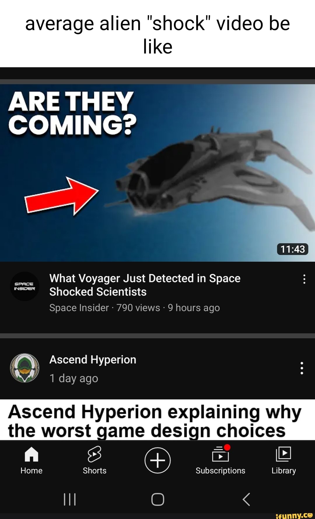 Average alien "shock" video be like ARE THEY COMING? What Voyager Just ...
